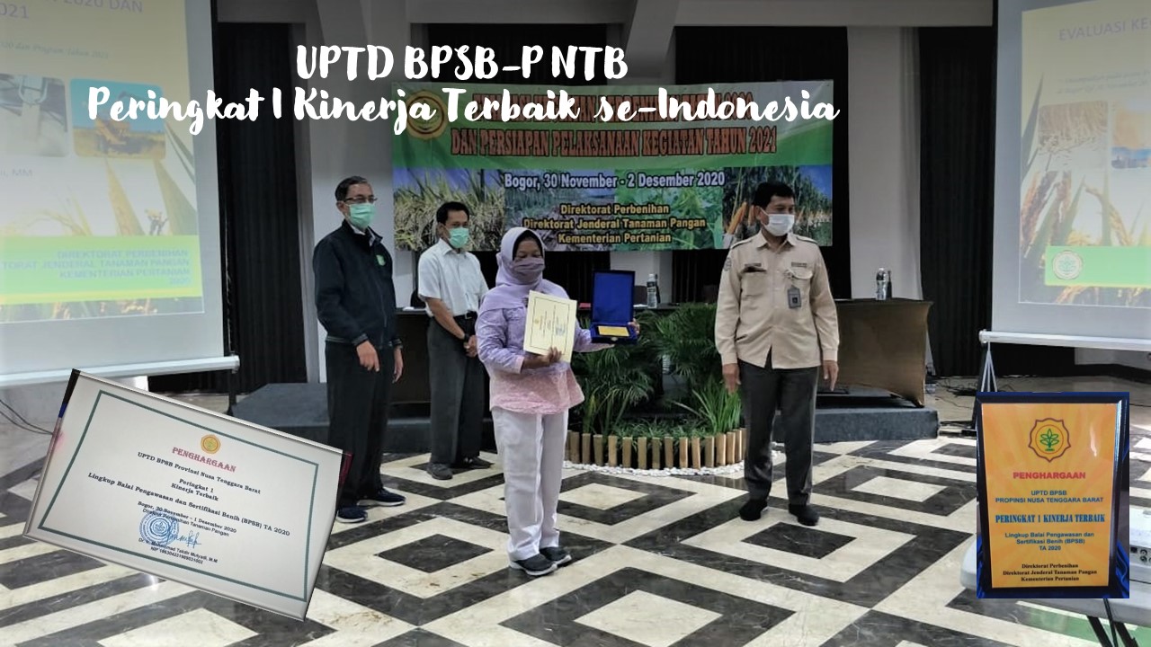 UPTD BPSB-P NTB memperoleh penghargaan Peringkat I Kinerja terbaik ...